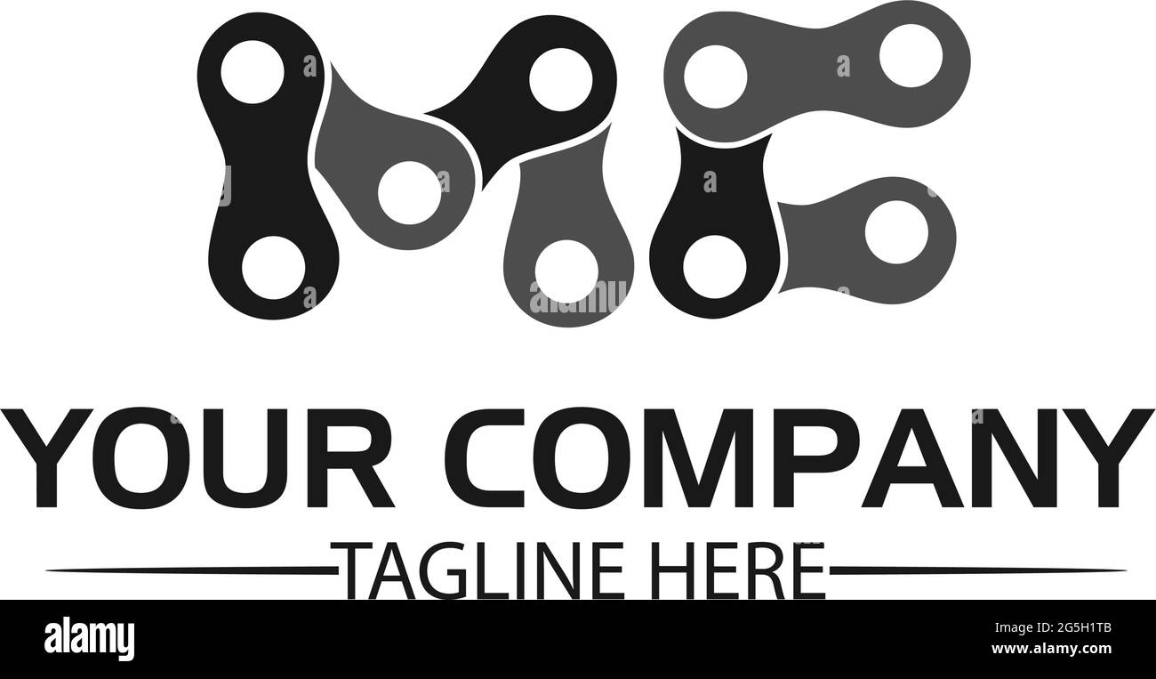 Letter MC, Logo Letter MC and chain. logo formed by chain Stock Vector ...