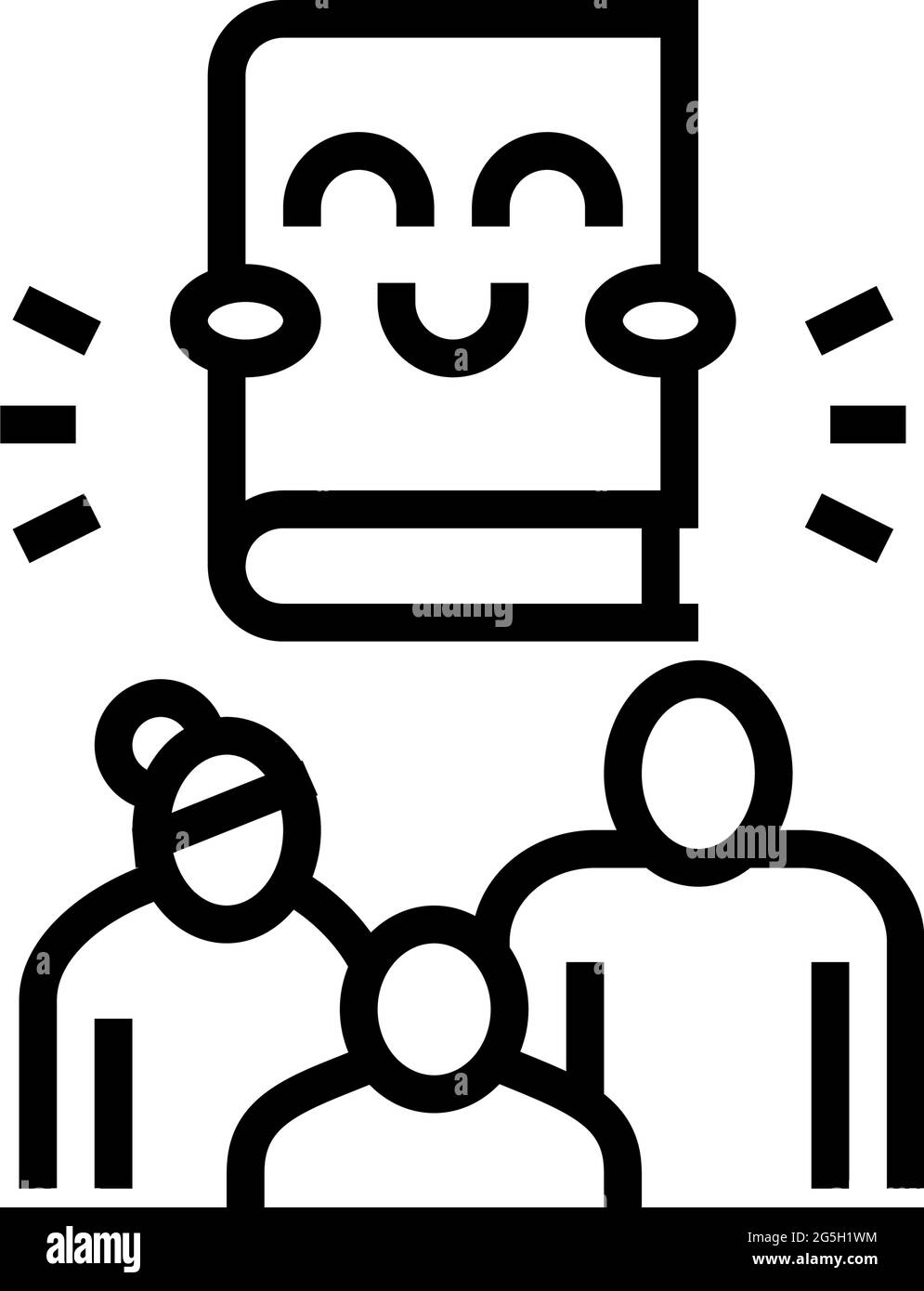 book for family line icon vector illustration Stock Vector Image & Art ...