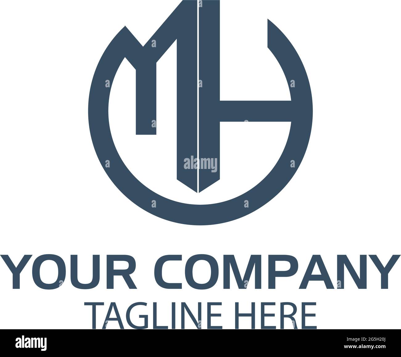 Creative Letter MH for technology logo Stock Vector Image & Art - Alamy