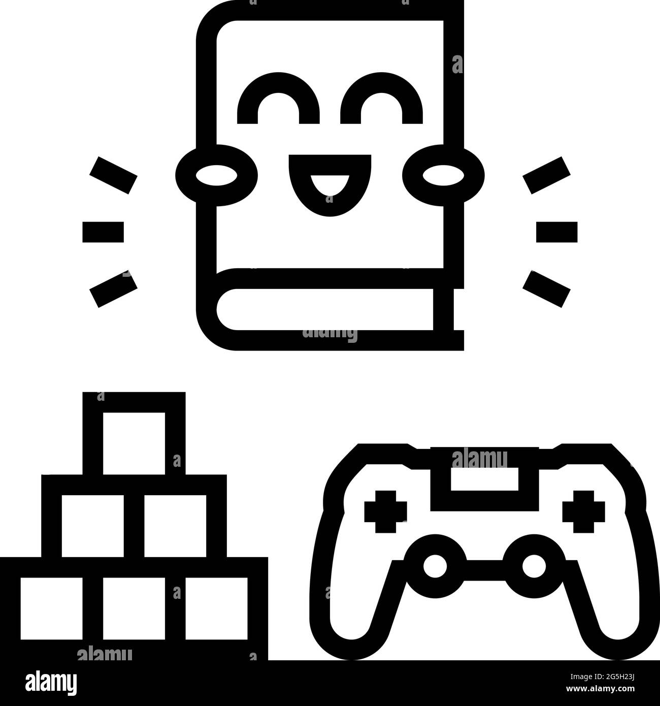 gaming book line icon vector illustration Stock Vector Image & Art - Alamy