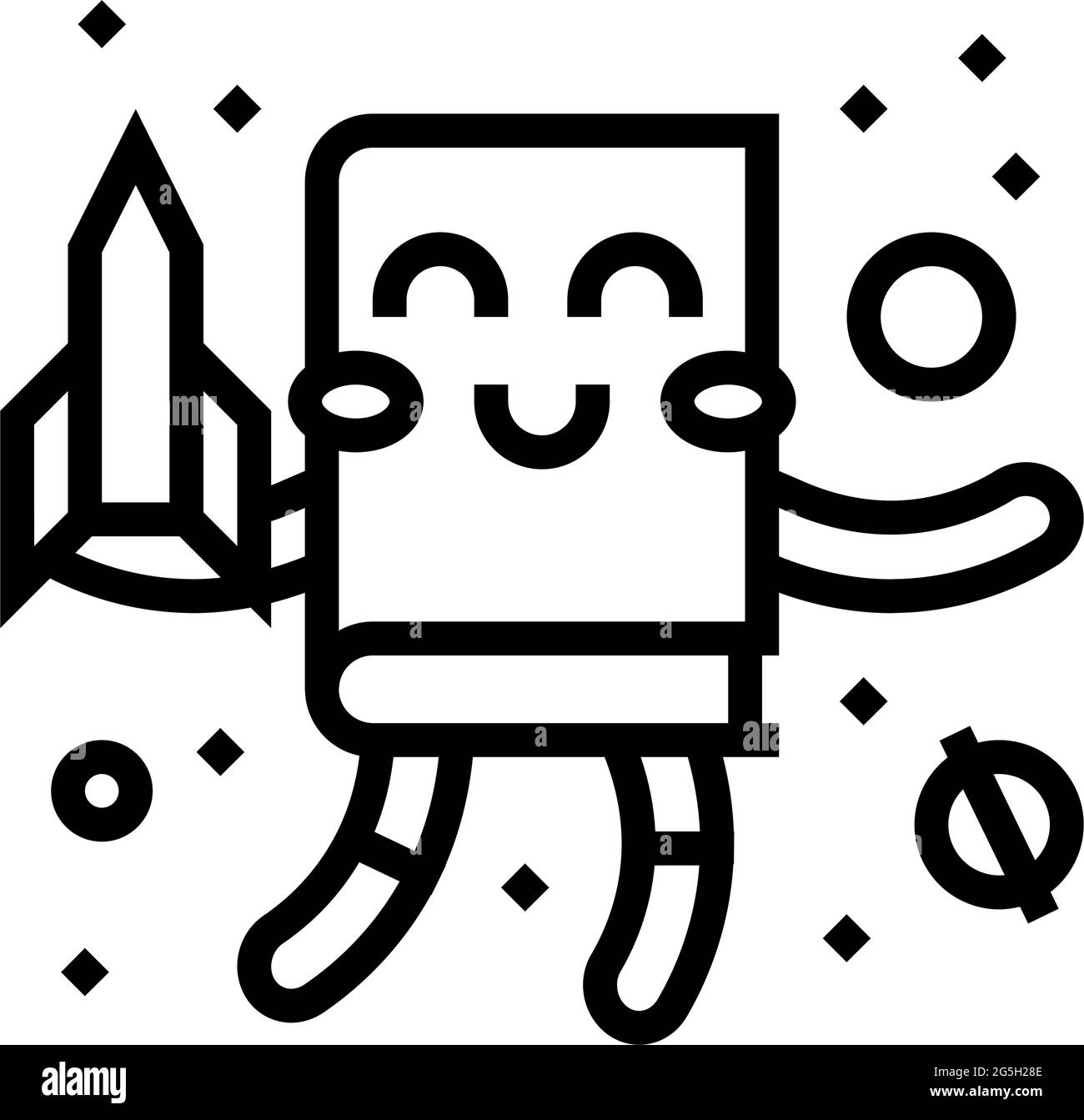 fantasy fiction line icon vector illustration Stock Vector Image & Art ...