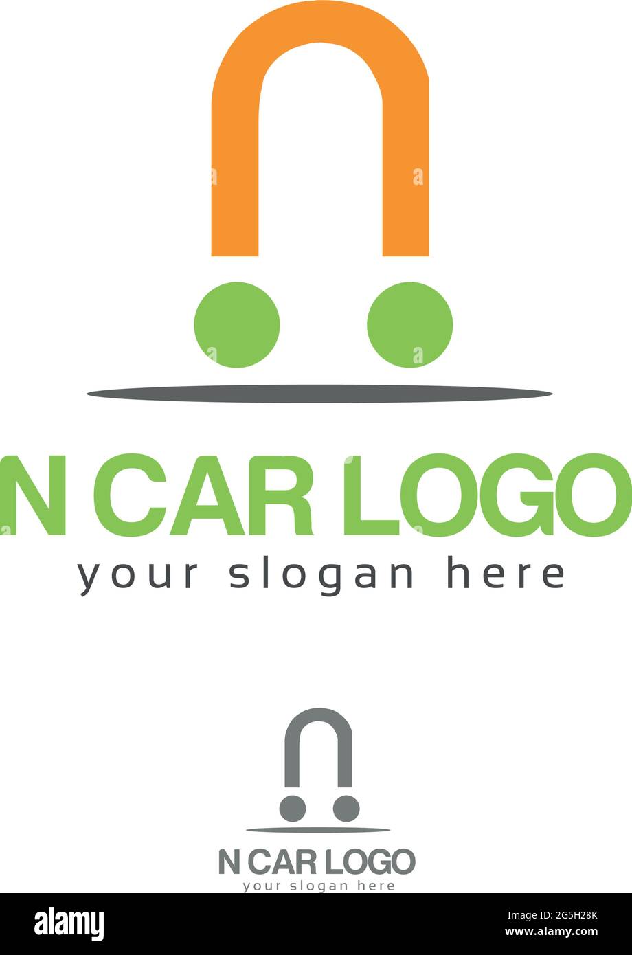 N car logo. N letter logo vector. Flat logo design Stock Vector Image ...