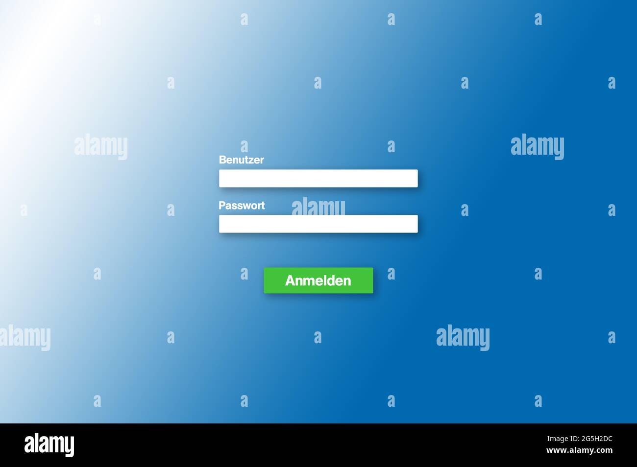 A german user and password login screen Stock Photo - Alamy