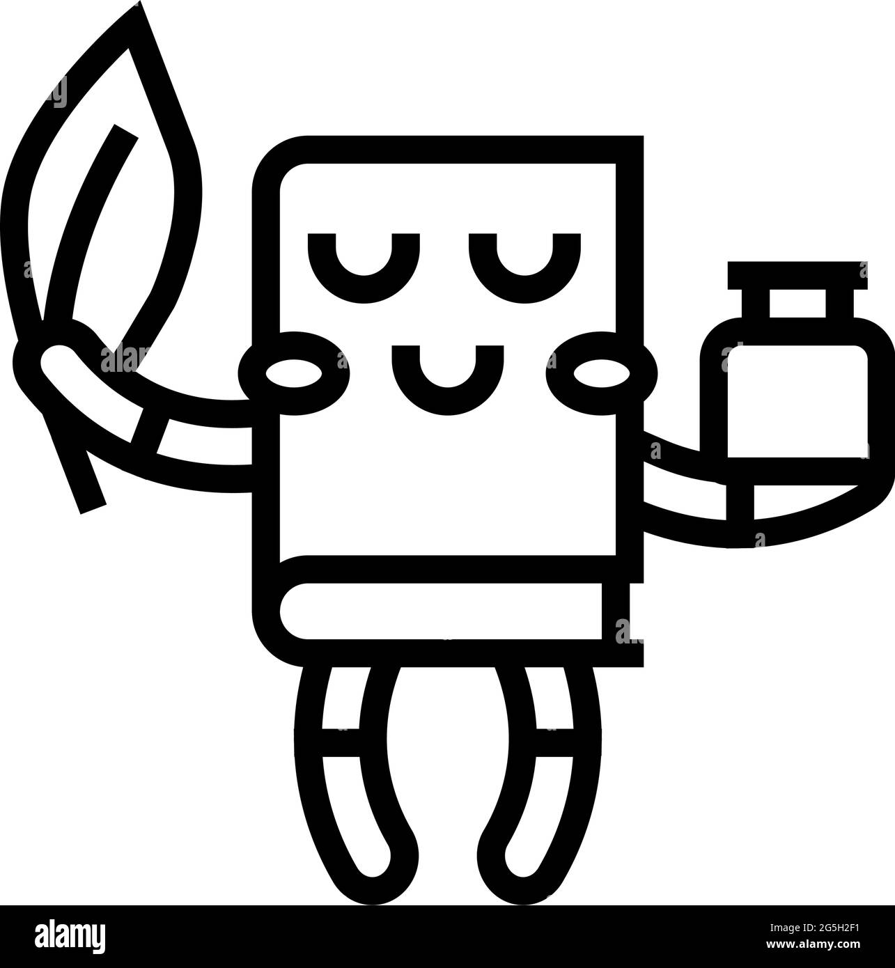 realistic fiction book line icon vector illustration Stock Vector Image ...