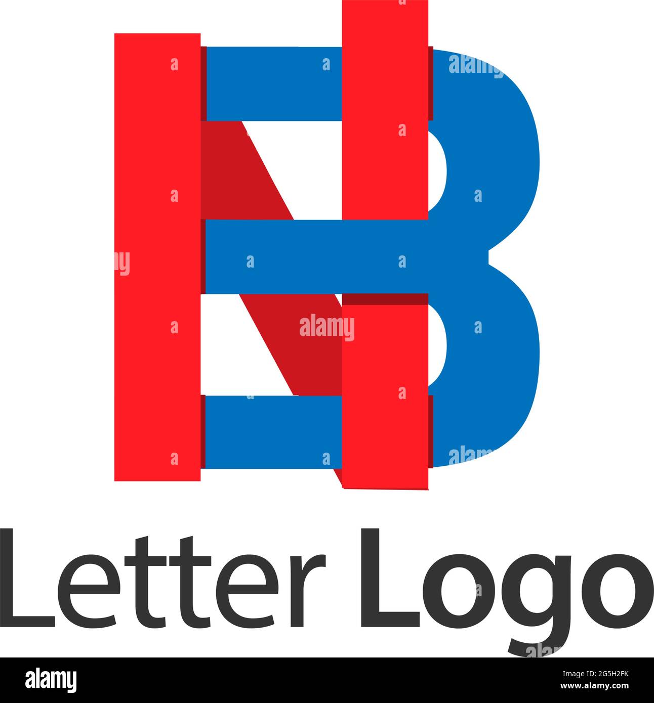 NB Initial stock logo template., modern paper font Stock Vector Image ...