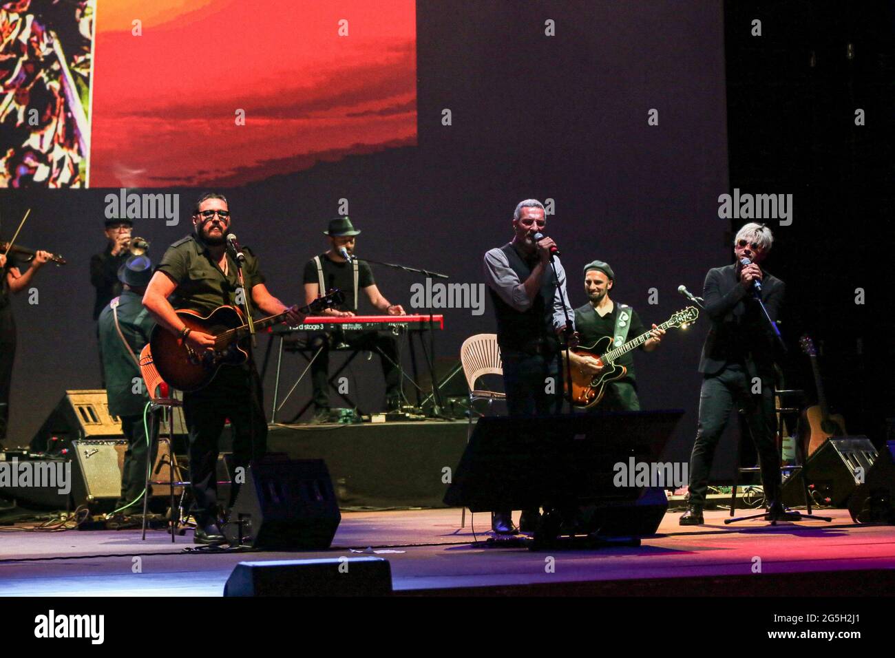 Rome, Italy. 27th June, 2021. The Orchestraccia, Roman folk band ...