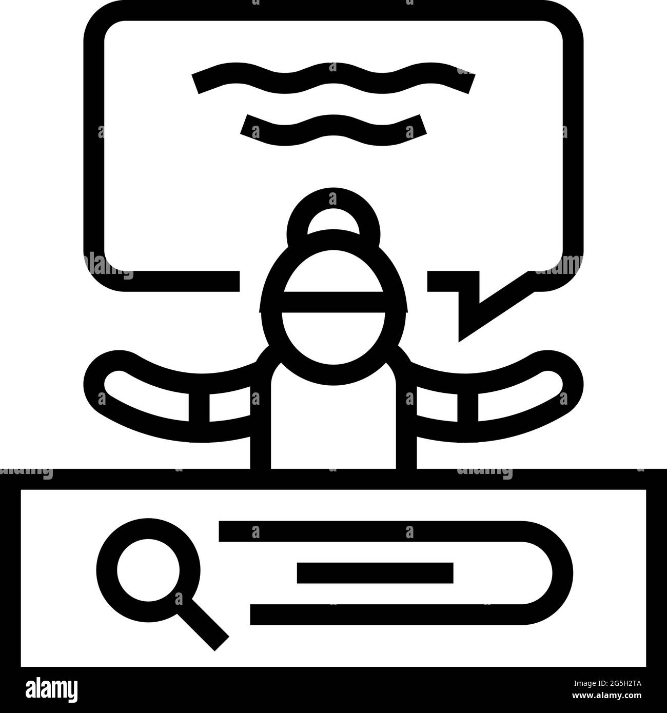 librarian help for finding materials in children library line icon ...