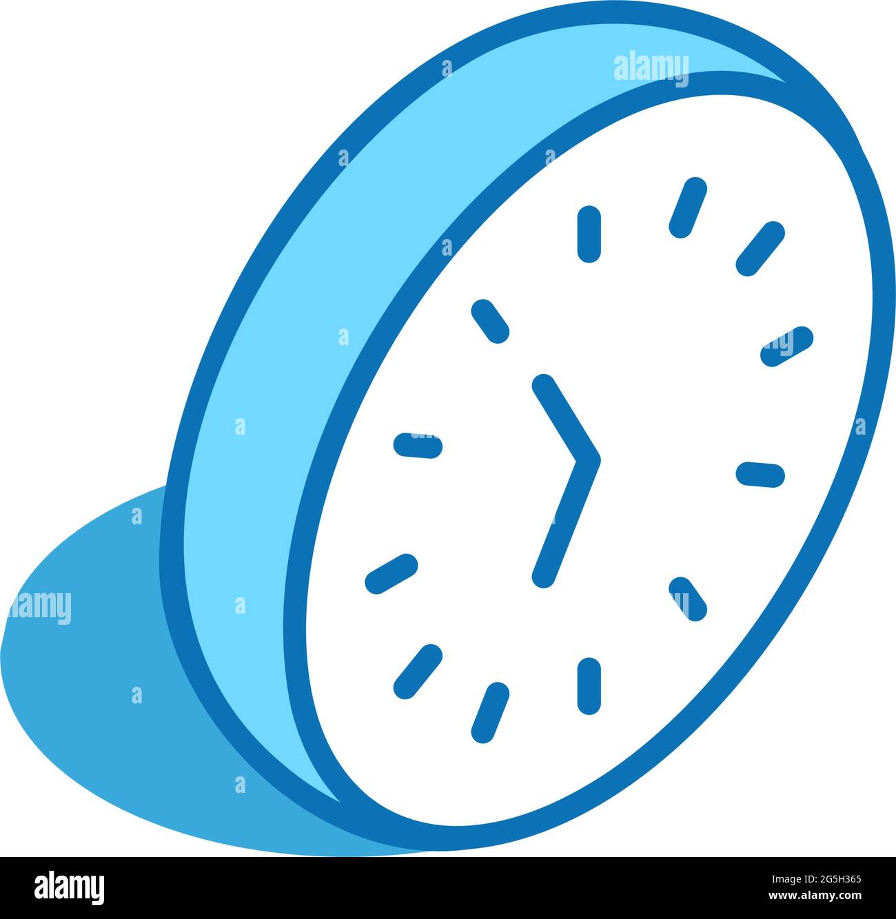 Clock isometric icon. Timer, stopwatch, calendar 3D line symbol Stock ...