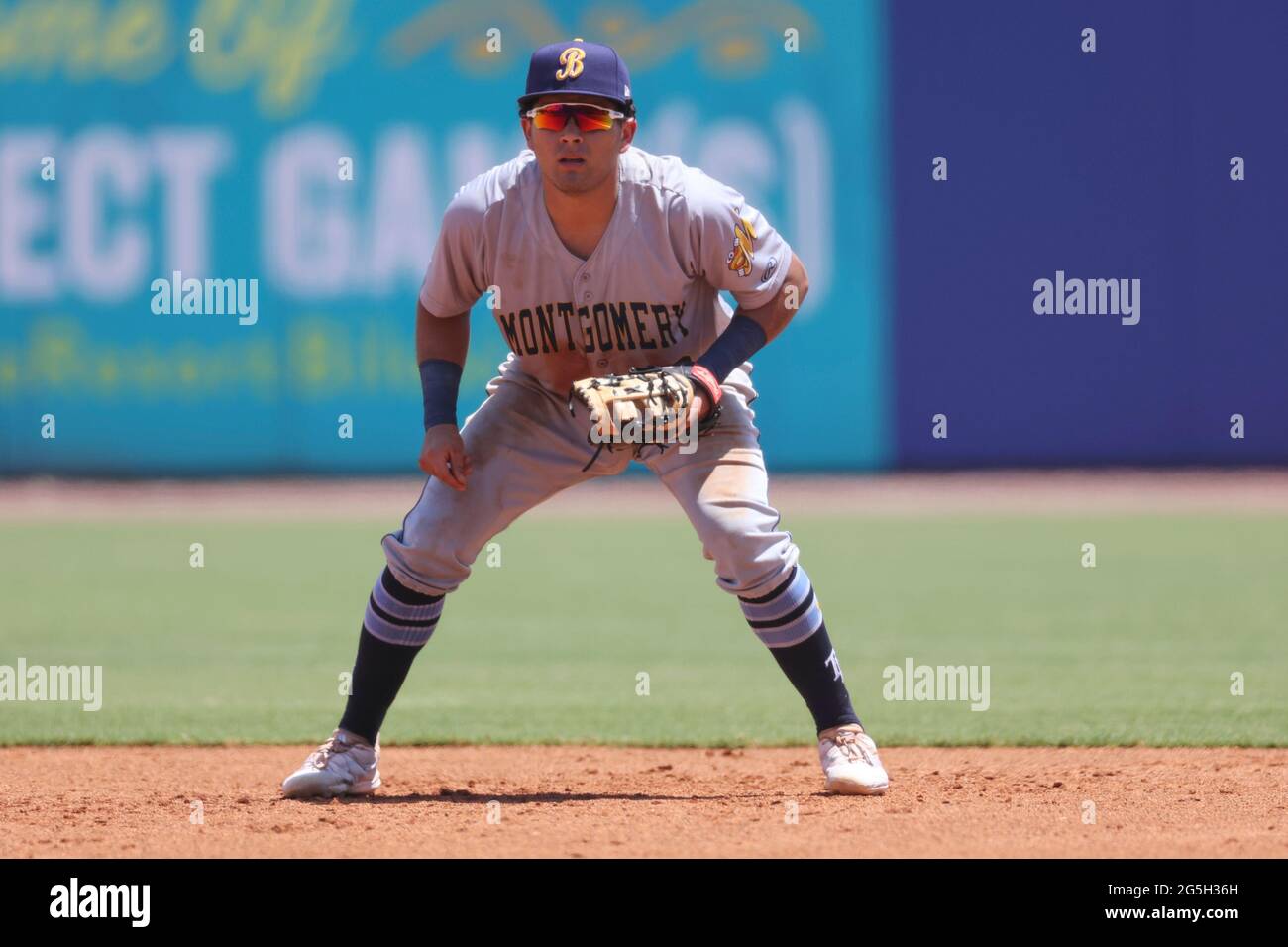 June 27, 2021: Montgomery Biscuits infielder Ford Proctor (8) during an ...
