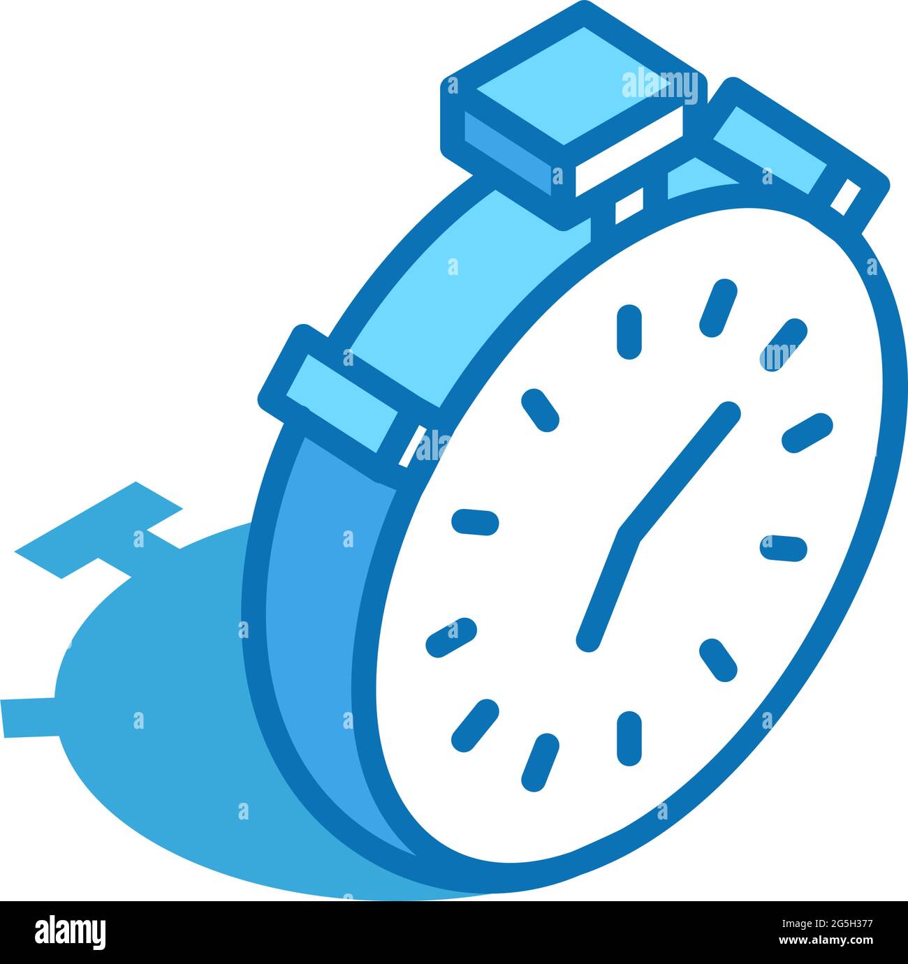 Stopwatch isometric icon. Timer, clock 3D line symbol Stock Vector ...