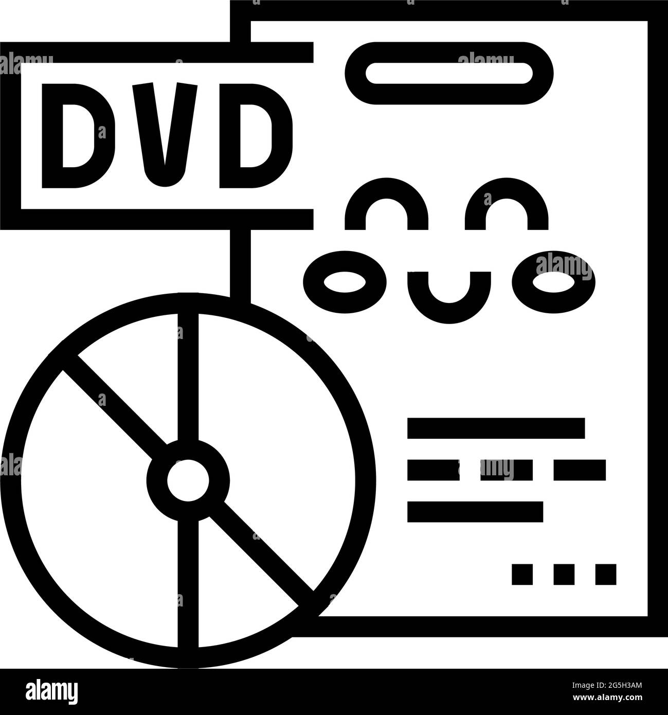 dvd films educational line icon vector illustration Stock Vector Image ...