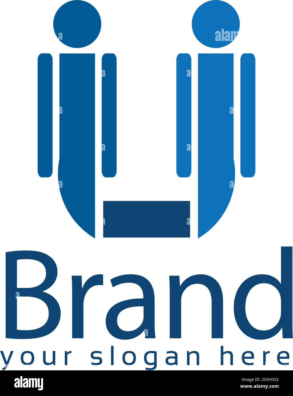 People Letter u Logo. Vector Illustration on white background Stock ...