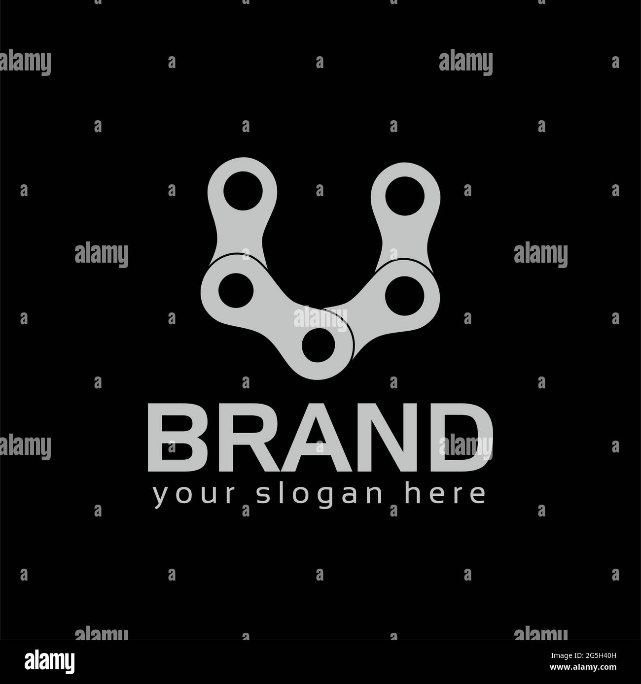 Letter U, Logo Letter U and chain. logo formed by chain Stock Vector ...