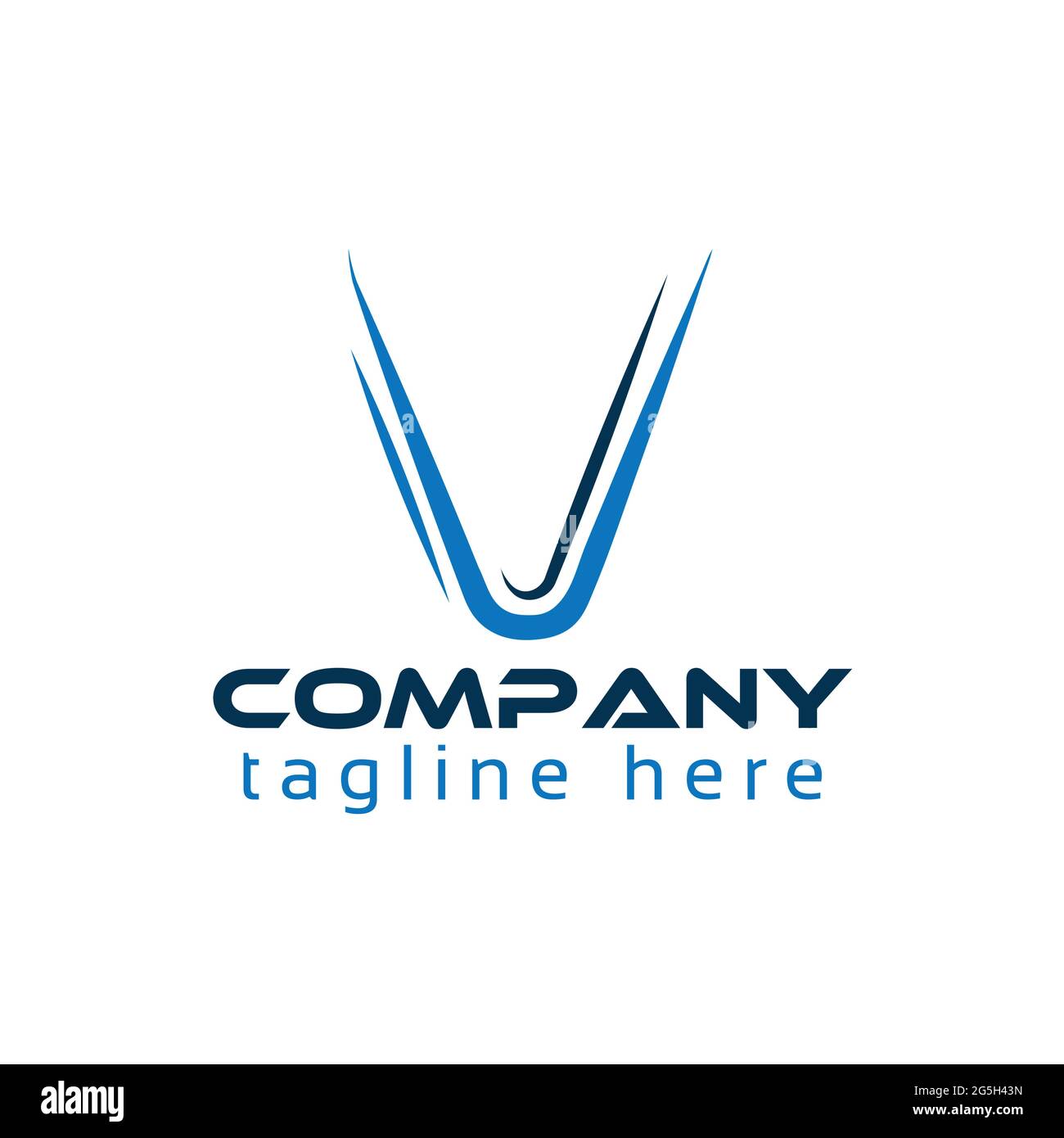Creative Letter v for technology logo Stock Vector Image & Art - Alamy