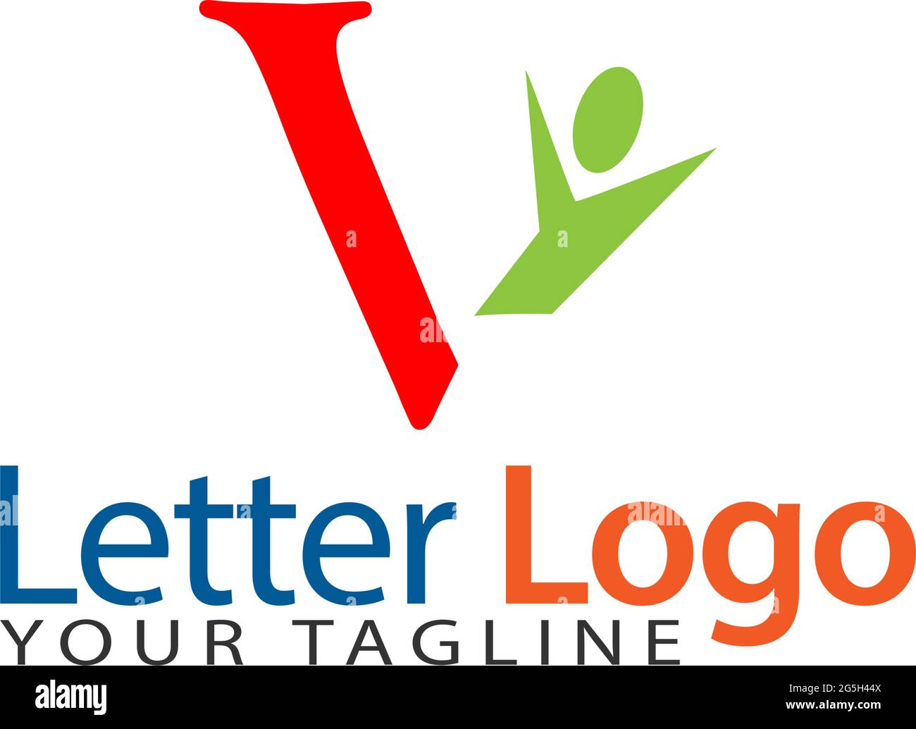 People Letter VI Logo. Vector Illustration on white background Stock ...