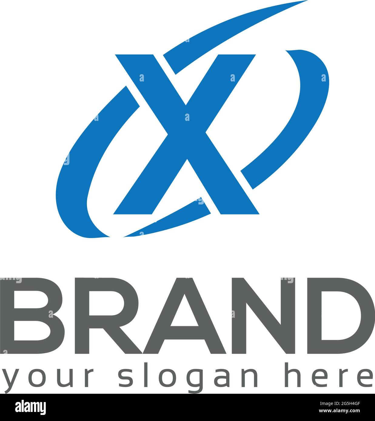 Letter x Swoosh Logo Stock Vector Image & Art - Alamy