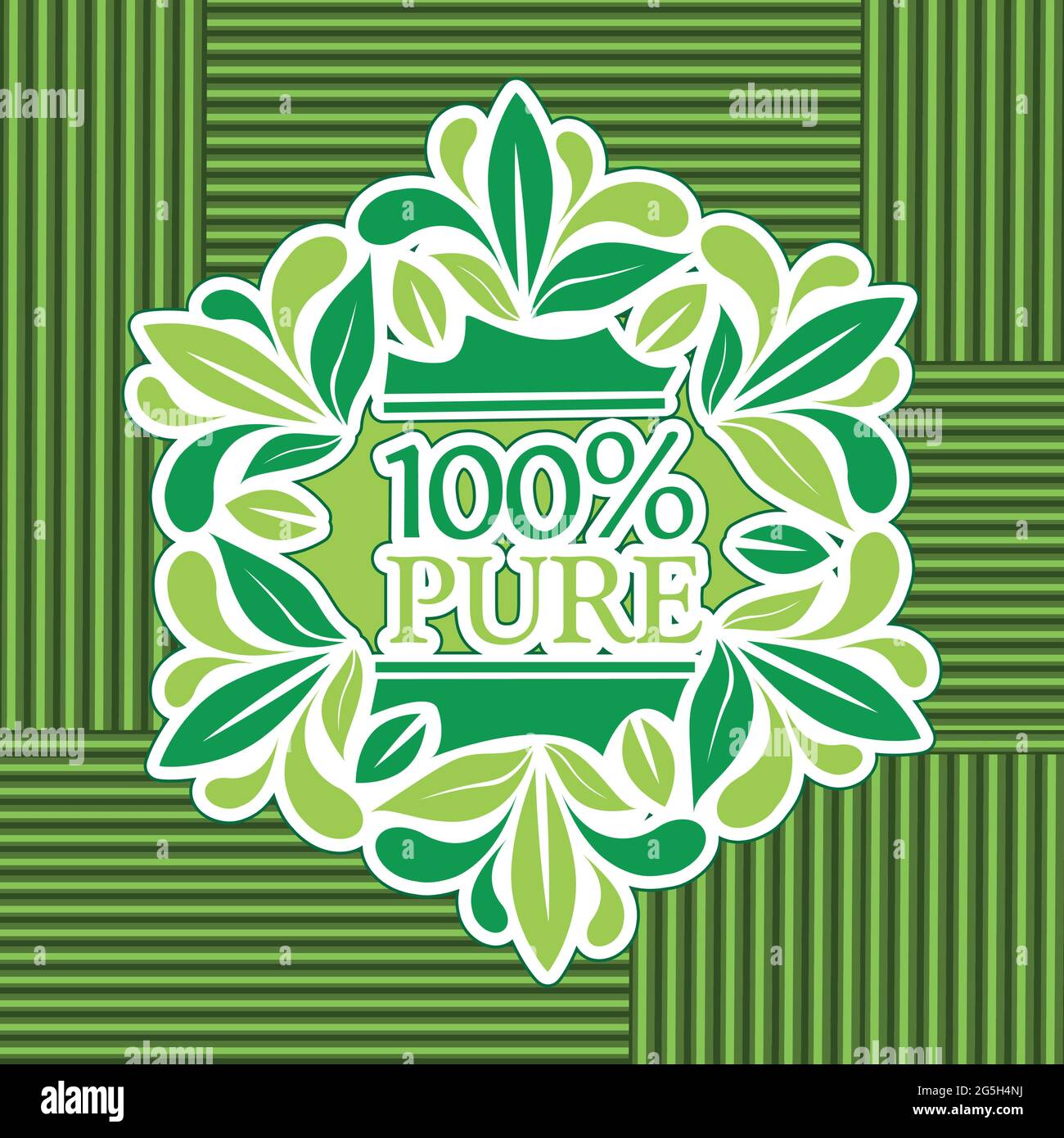 Logo Pure with lettering 100% pure on the green background Stock Vector ...