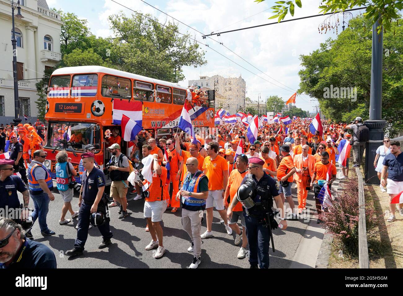 Thousands of Dutch supporters, spectators, fans on there way to the ...
