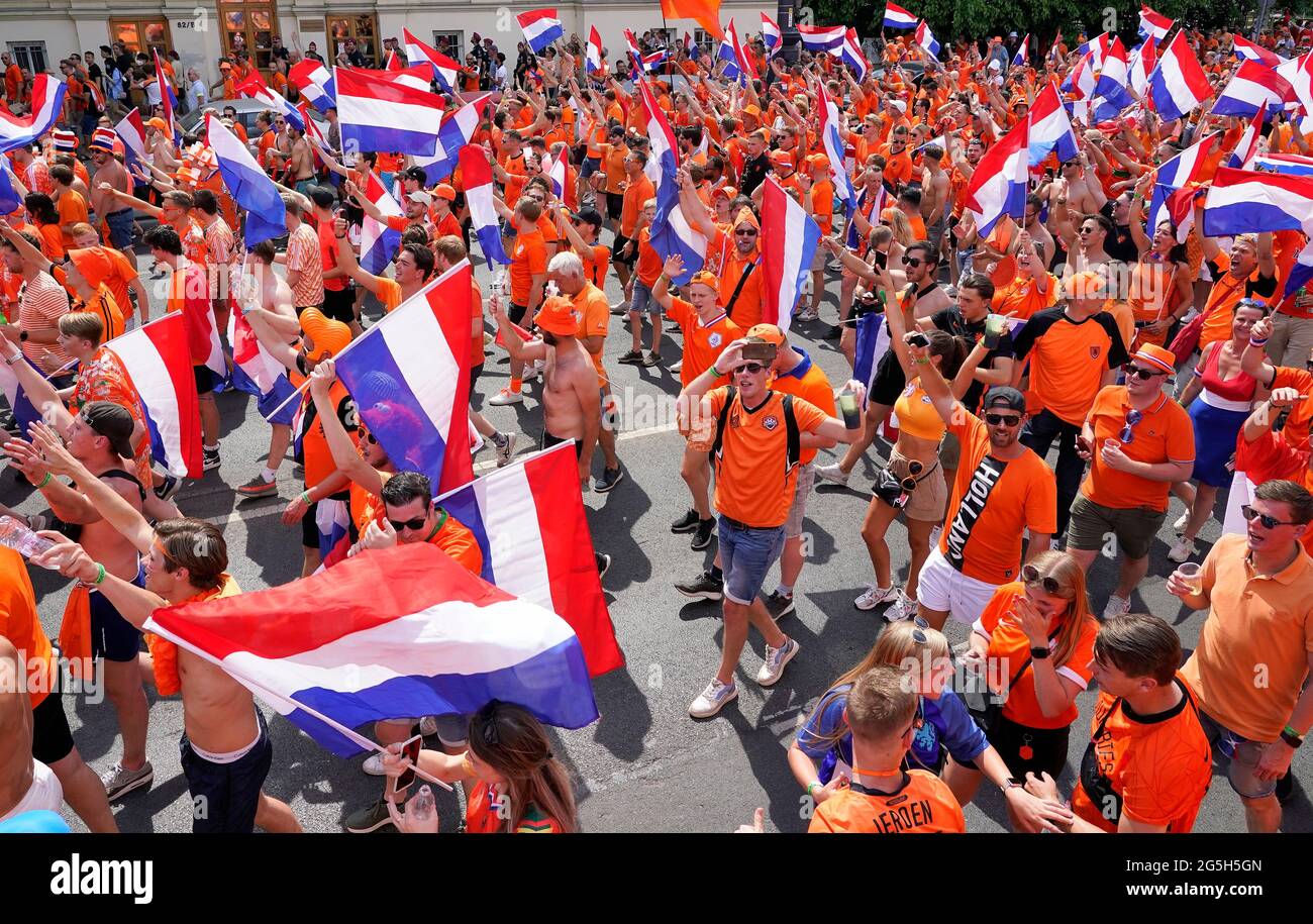 Thousands of Dutch supporters, spectators, fans on there way to the ...