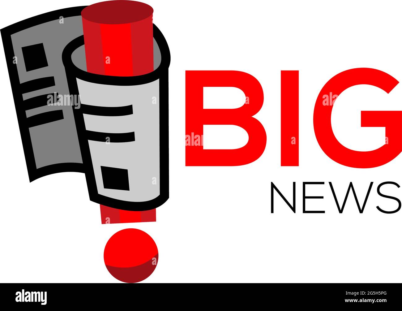 Big News newspaper Label, flat design. vector Stock Vector Image & Art ...