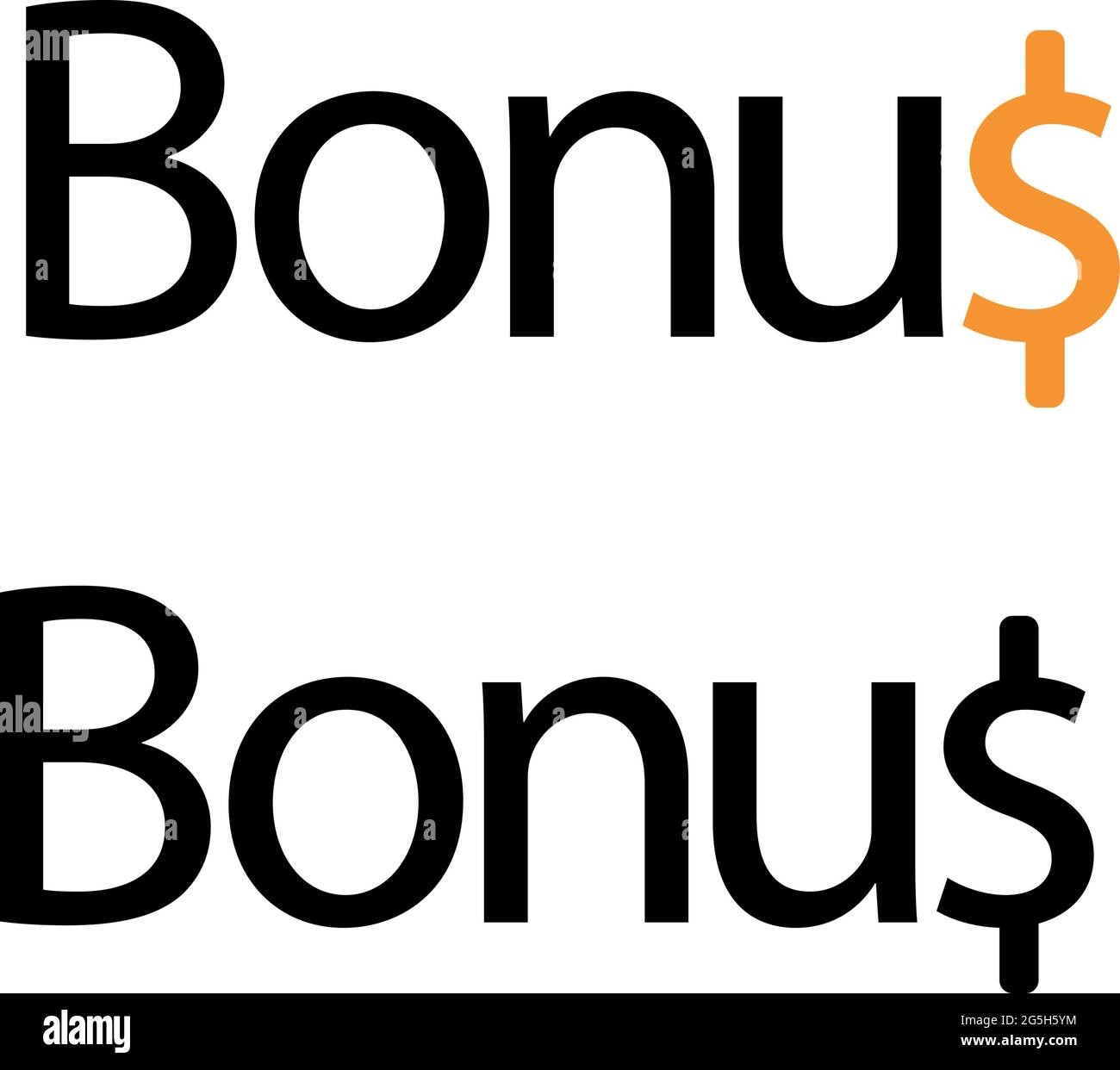 Bonus with dollar sign. Flat vector illustration on white background ...