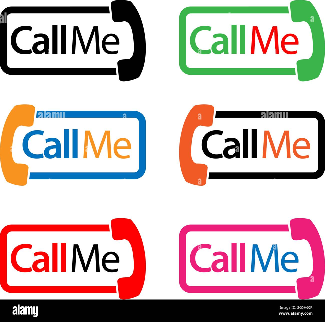 Call me icon stock-vector. Colorful set icon Stock Vector Image & Art ...