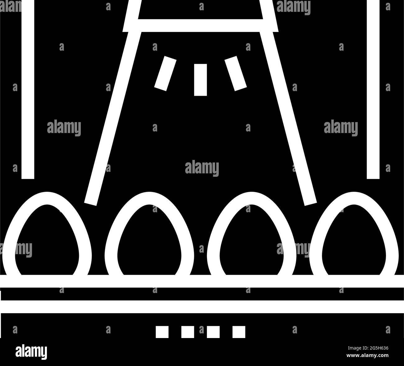 egg factory conveyor glyph icon vector illustration Stock Vector Image ...