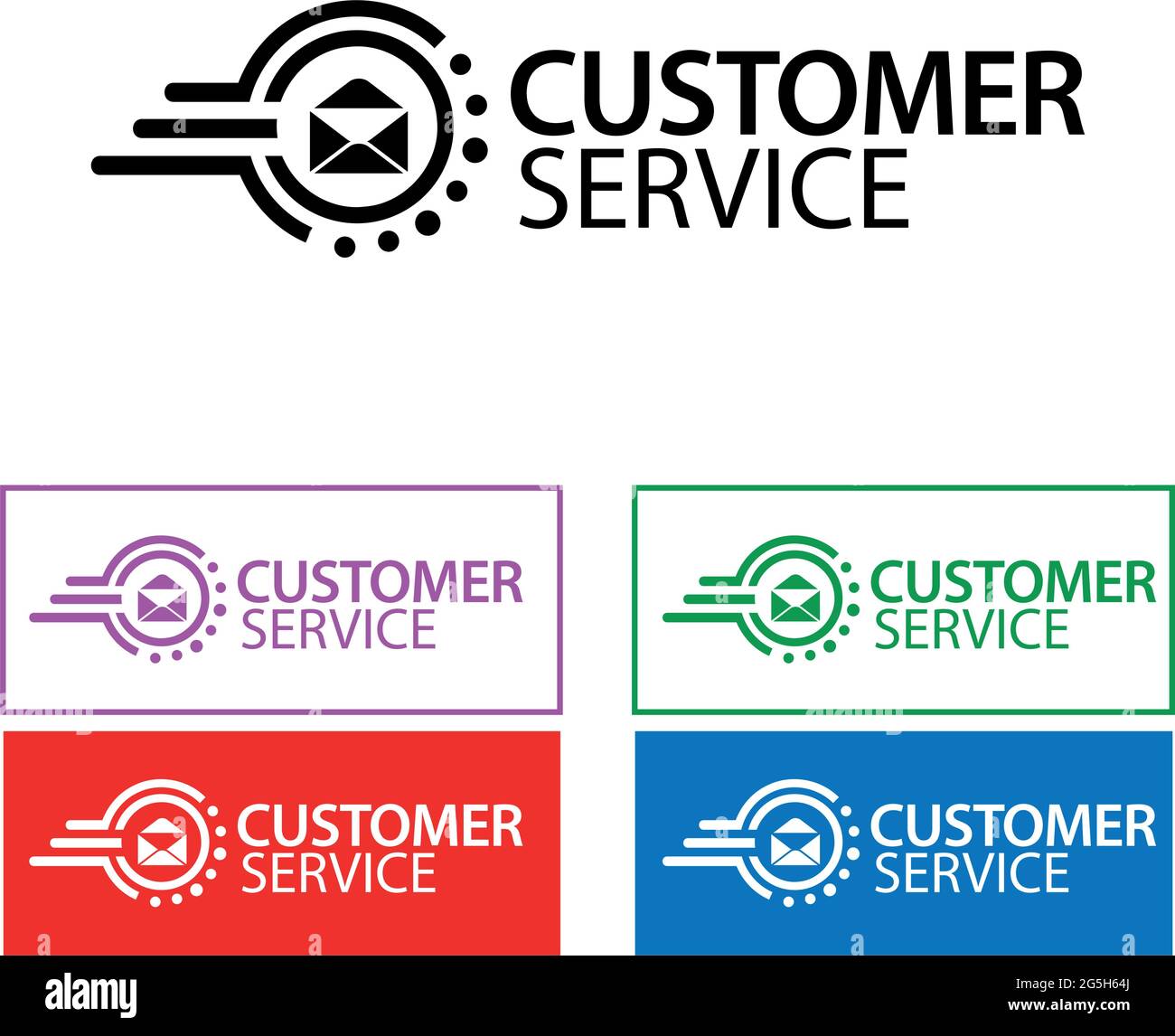 Email icon with text "Customer Service". Flat designs Stock Vector ...