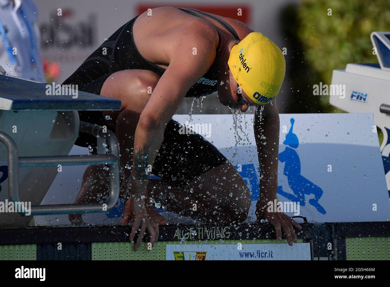 Rome, Italy. 27th June, 2021. Sarah Sjostrom of Sweden prepares to ...