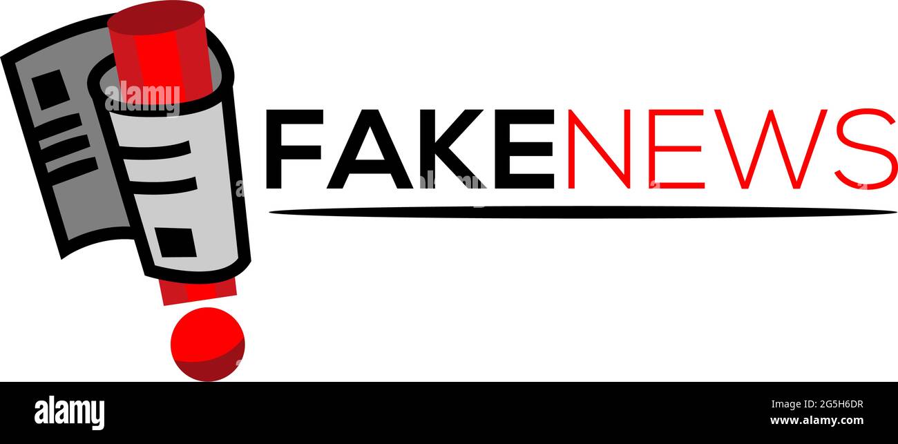 fake news newspaper Label, flat design. vector Stock Vector Image & Art ...