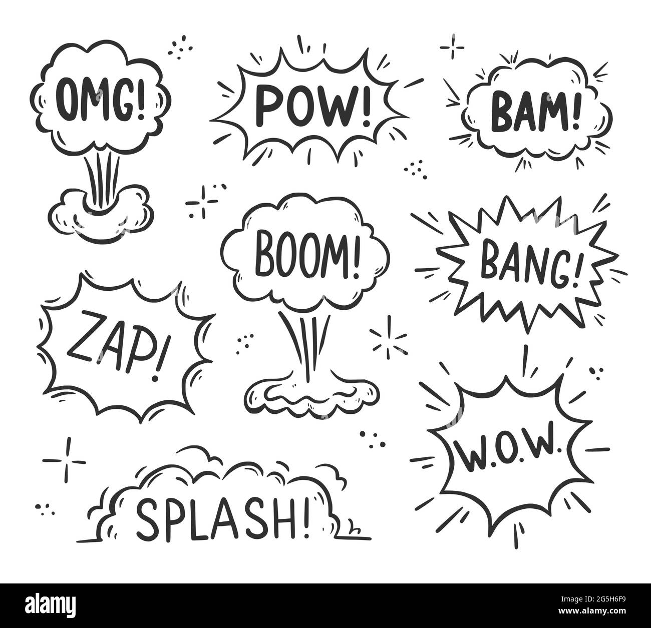Boom letters Black and White Stock Photos & Images - Alamy