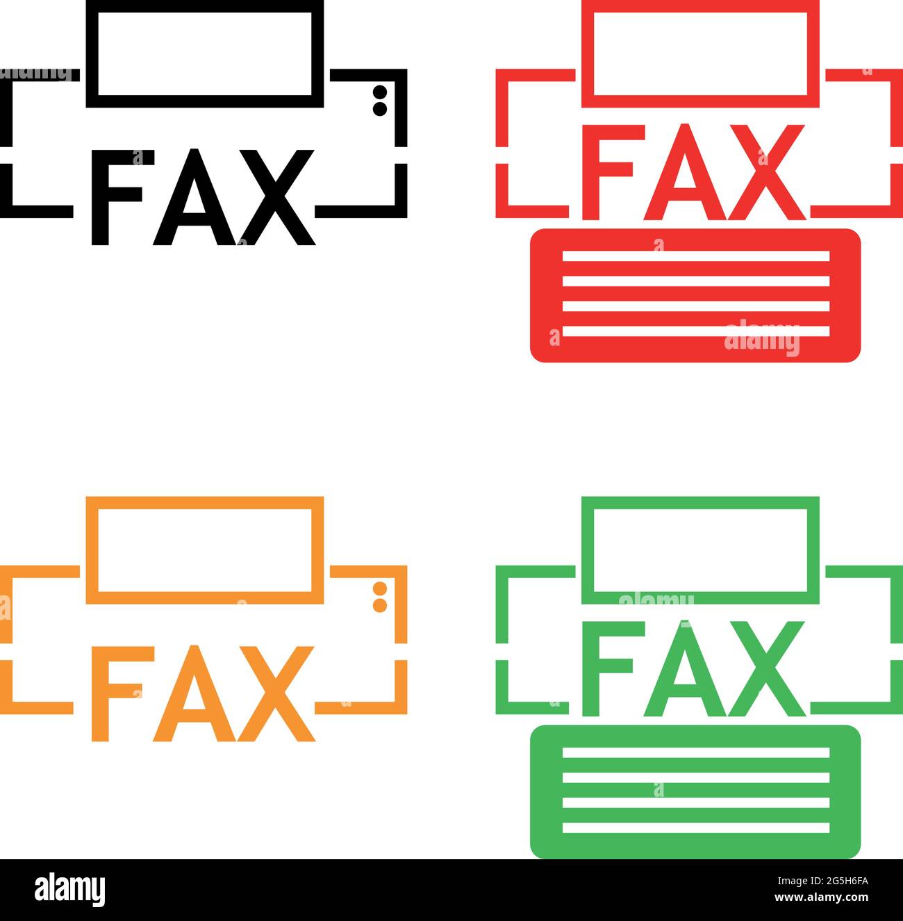 FAX vector icon on white background. Flat design Stock Vector Image ...