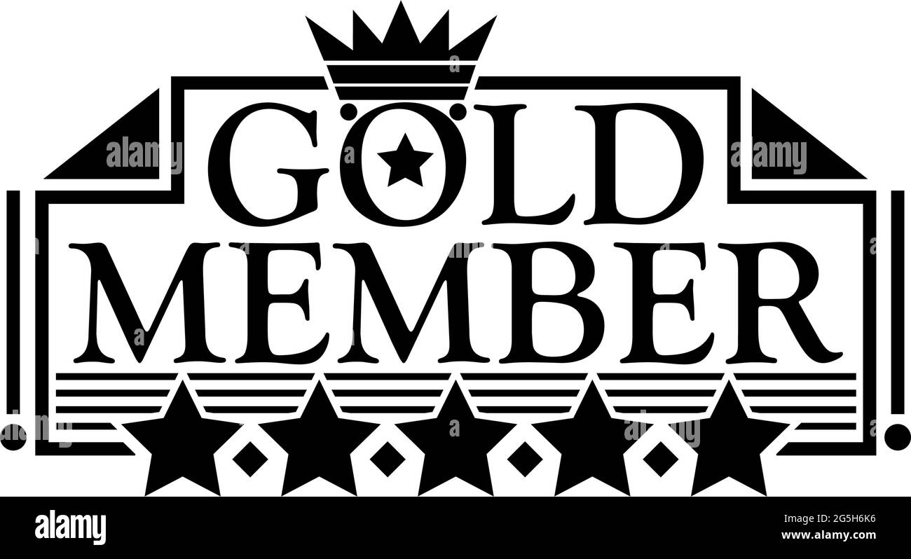 Gold member Icon. Vector Illustration on white background Stock Vector ...