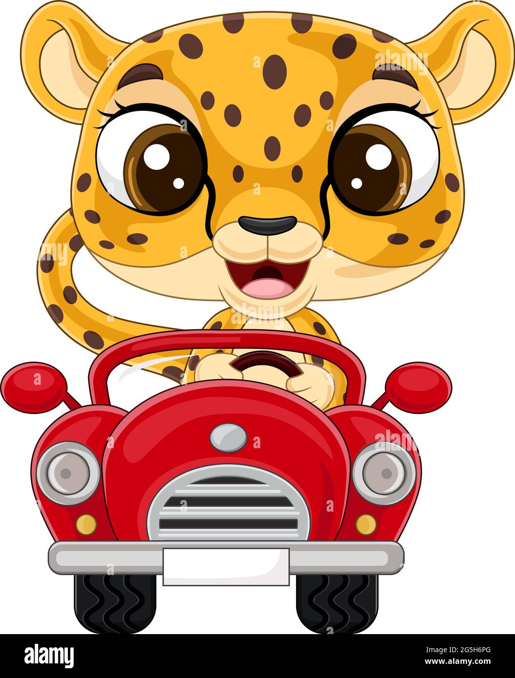 Cheetah sitting safari vehicle Stock Vector Images - Alamy