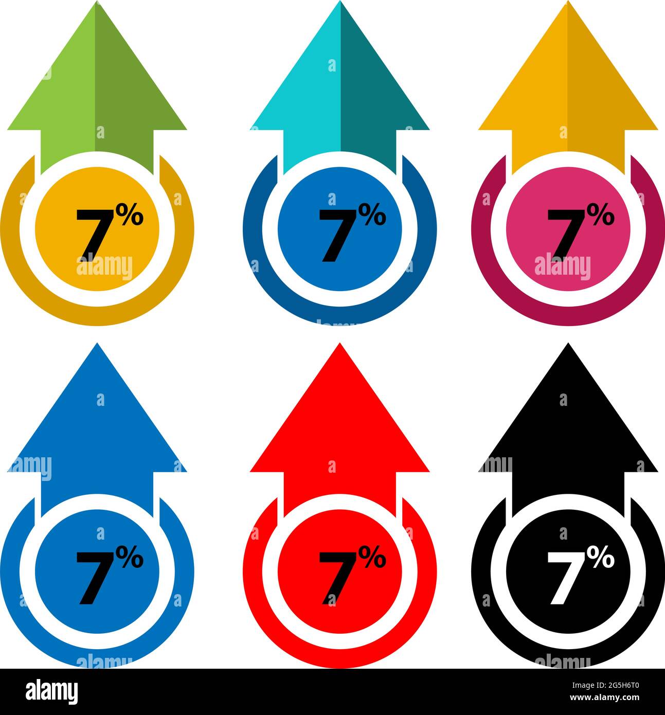 Seven arrow Stock Vector Images - Alamy