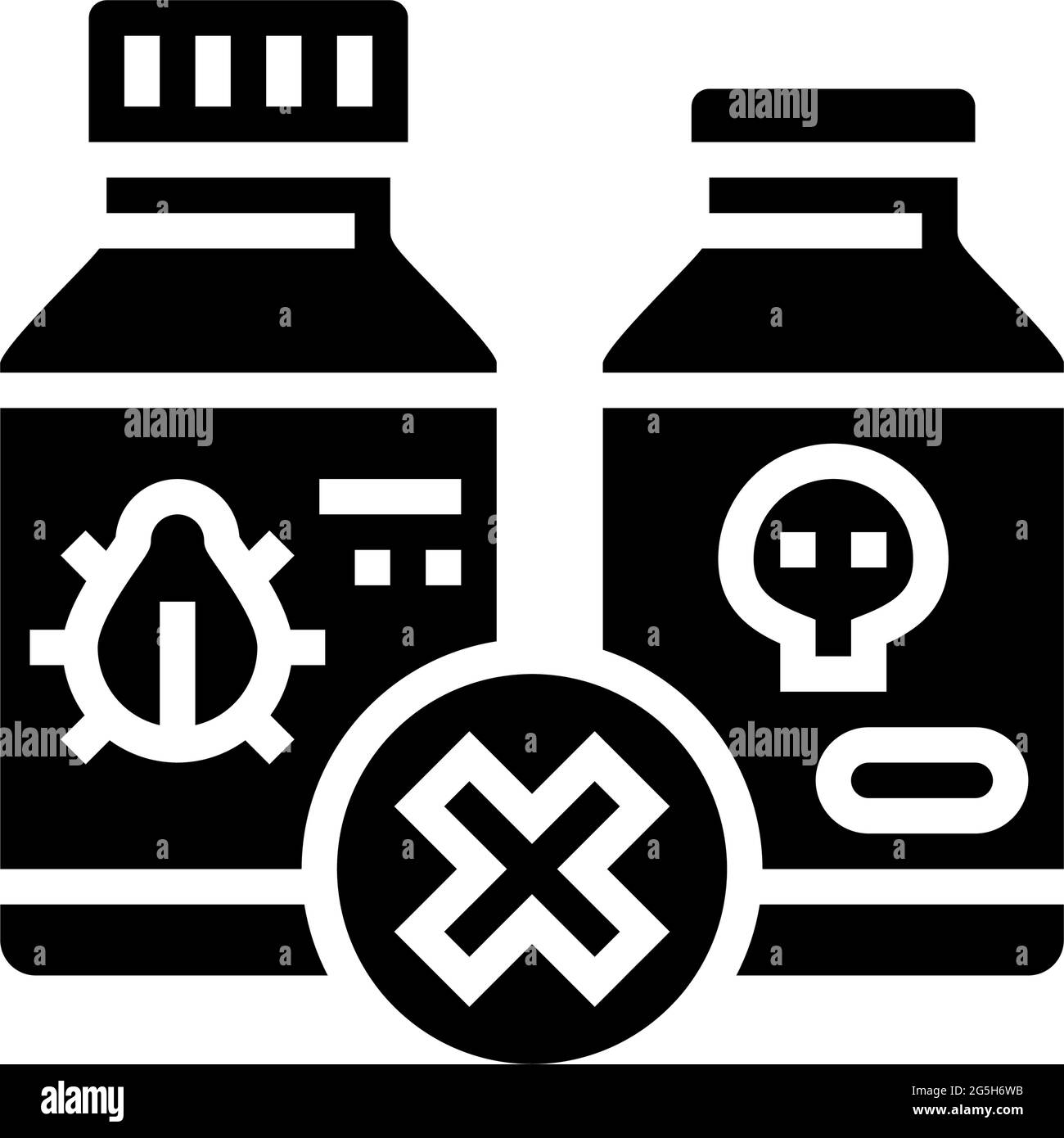 poison prohibition for safe children glyph icon vector illustration ...