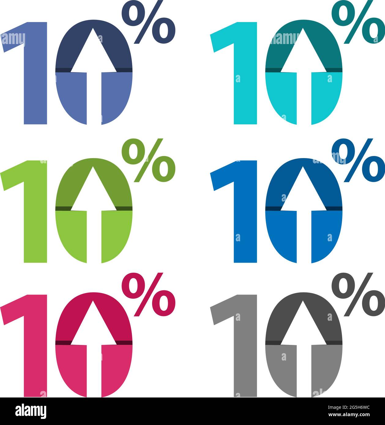 Vector up 10 percent Cut Out Stock Images & Pictures - Alamy