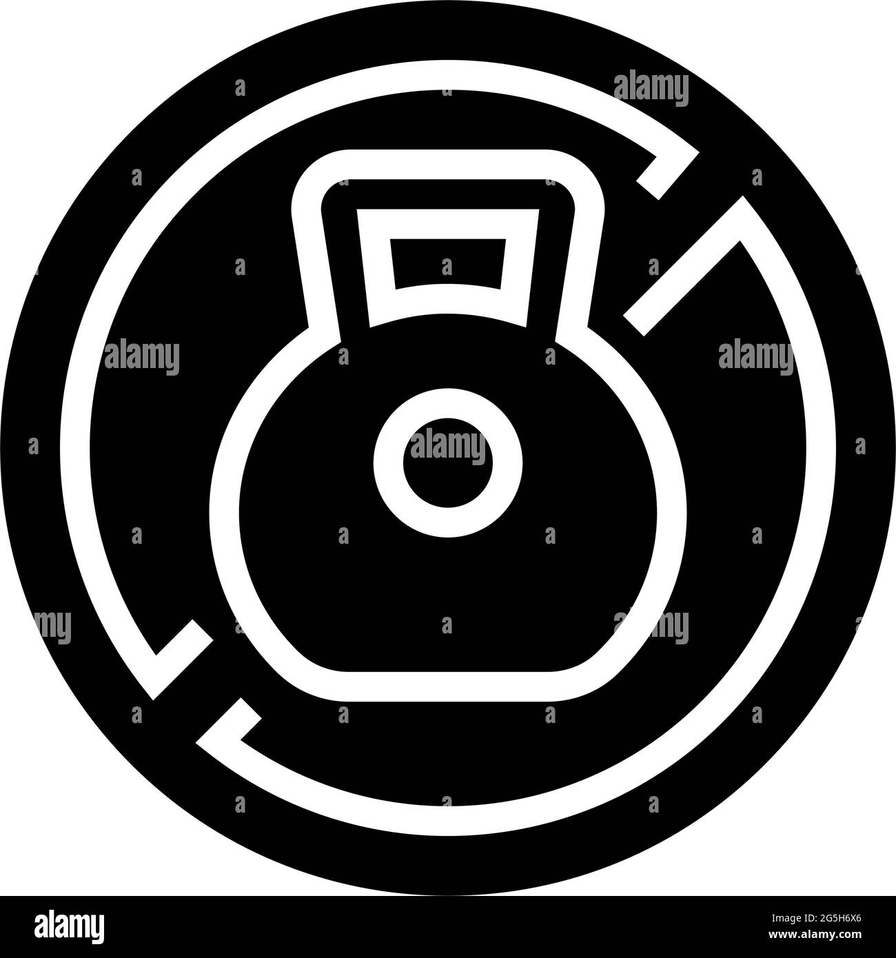 weight prohibition sign for safe children glyph icon vector ...