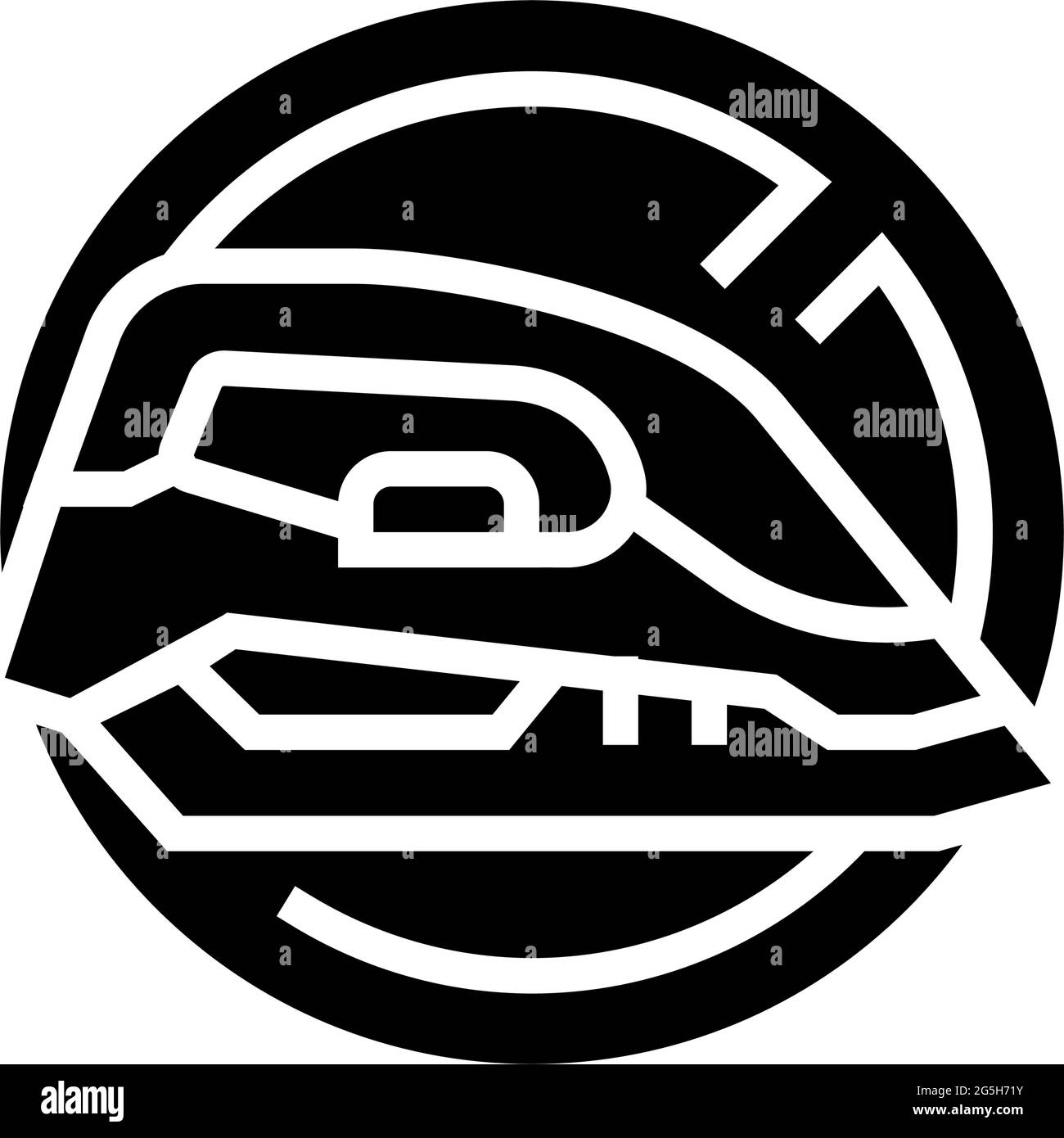 ironing children safe prohibition sign glyph icon vector illustration ...