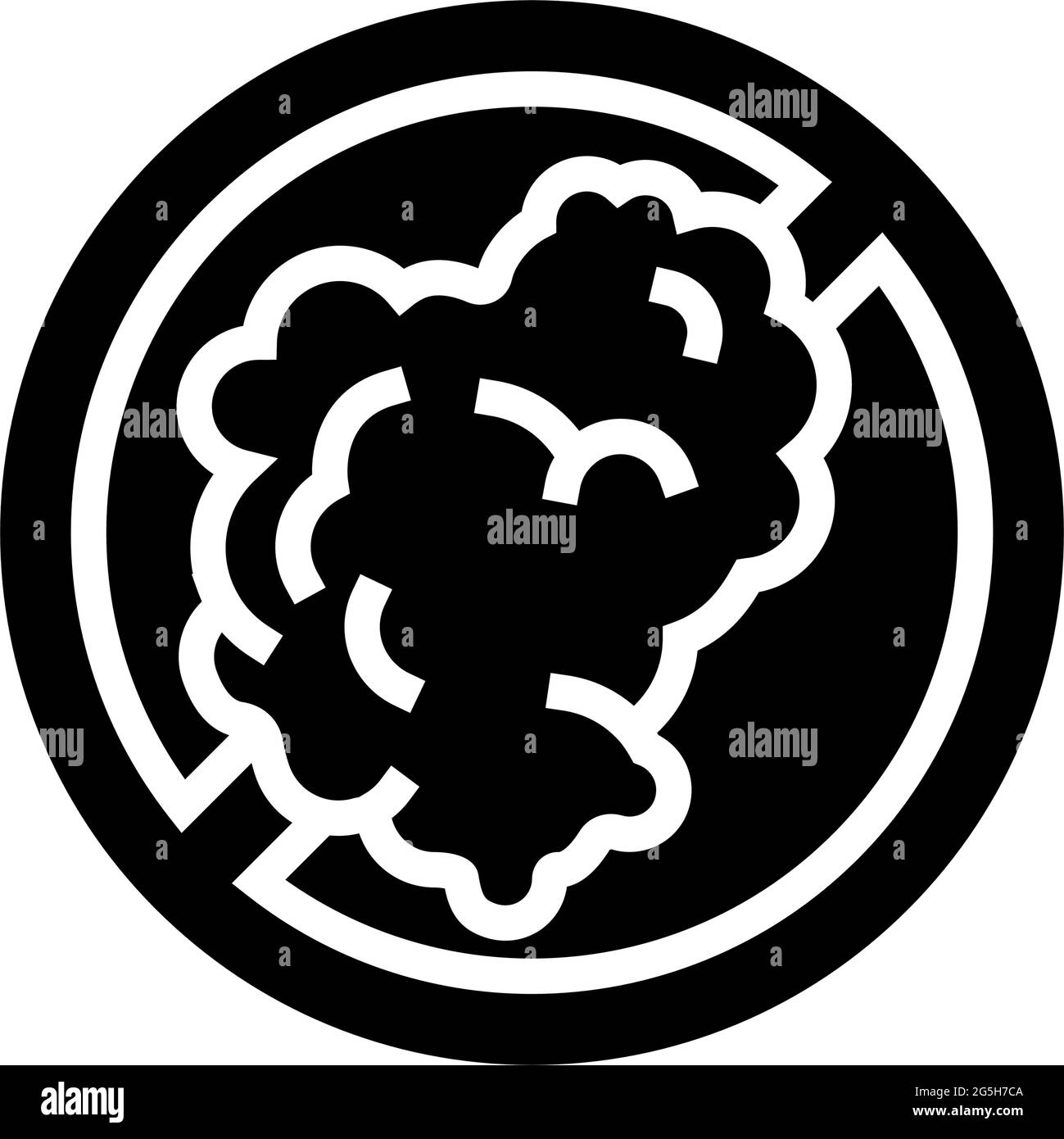 smoking prohibition sign glyph icon vector illustration Stock Vector ...
