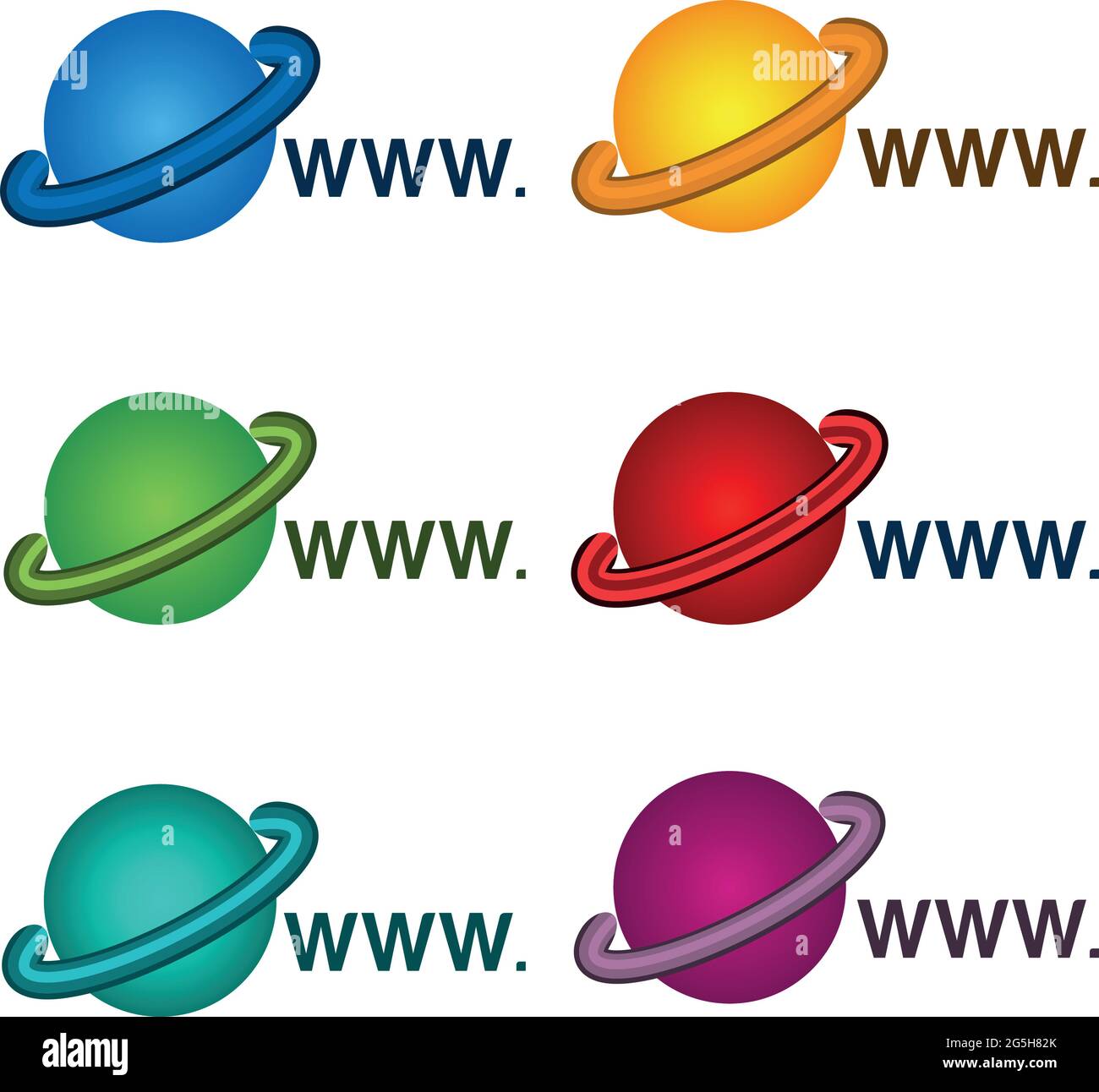 Colorful planet set icons, flat design Stock Vector Image & Art - Alamy