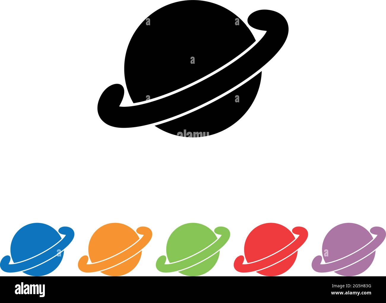 Colorful planet set icons, flat design Stock Vector Image & Art - Alamy