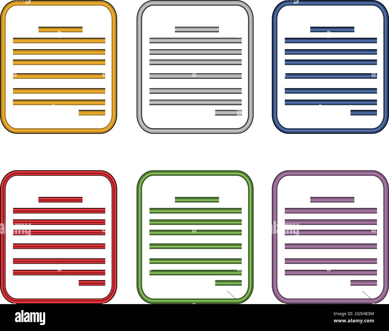 Copy flat icons graphic Stock Vector Images - Alamy