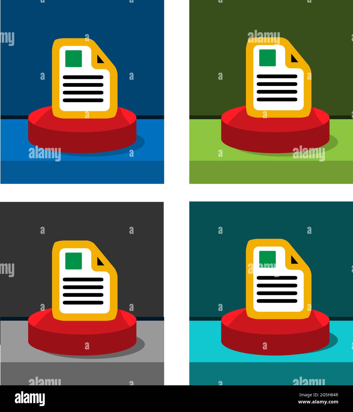 Document icon on the circle, stock icon Stock Vector Image & Art - Alamy