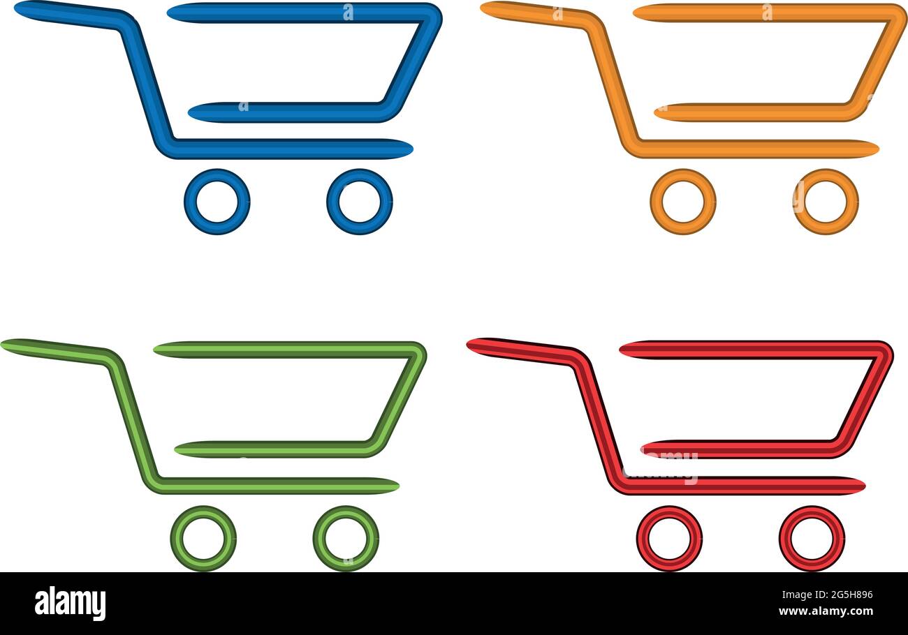 Shopping basket icons set Stock Vector Images - Alamy
