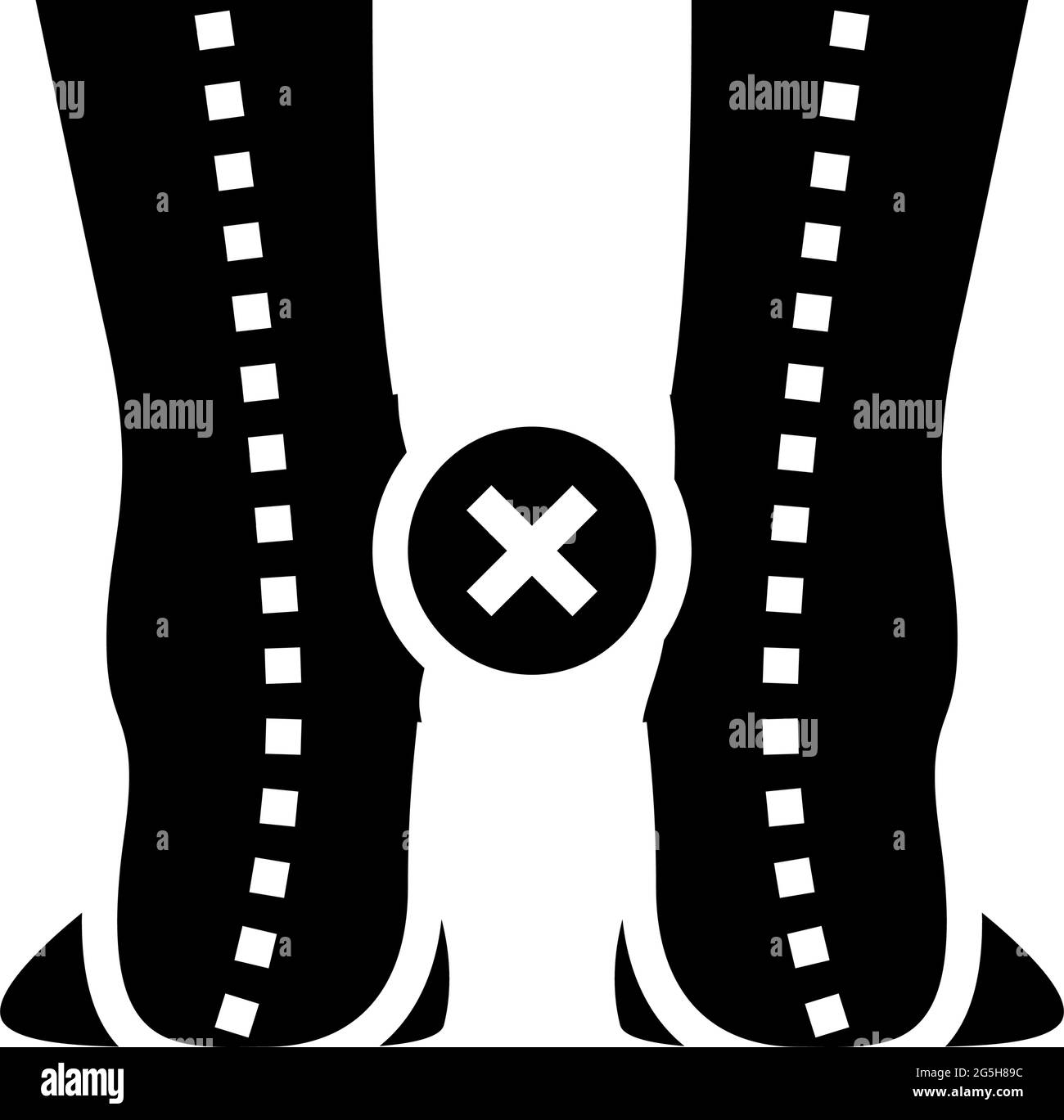 curvature of legs inward glyph icon vector illustration Stock Vector ...