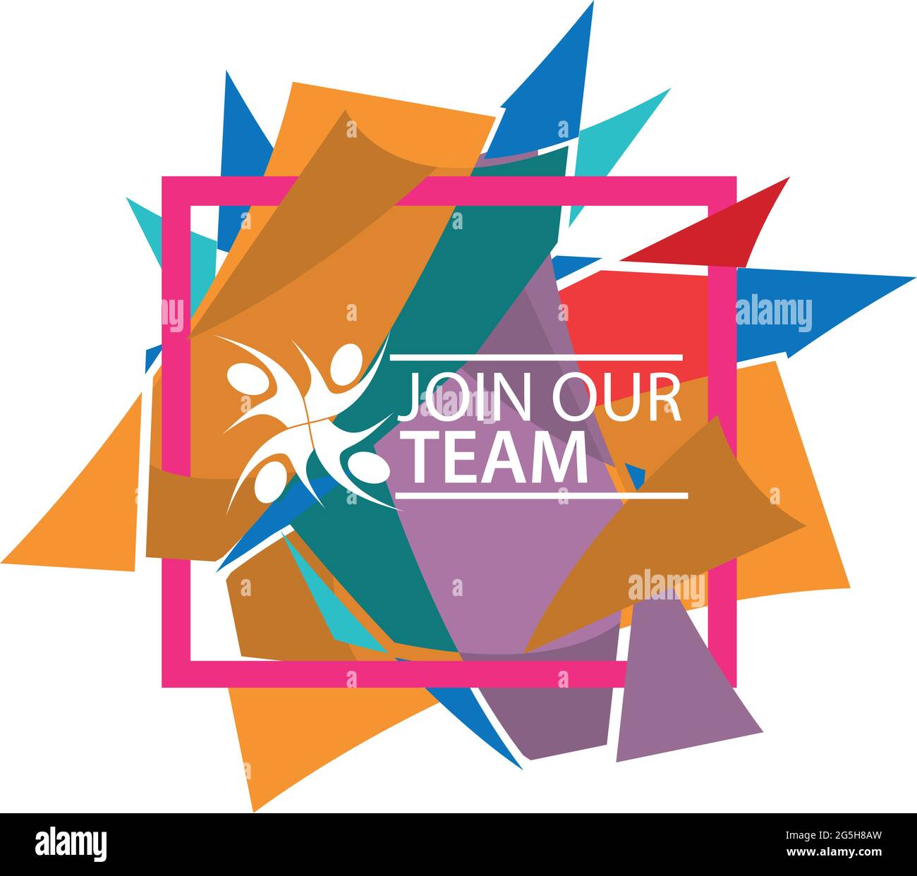 Join our team with people icon. Flat vector illustration on white ...