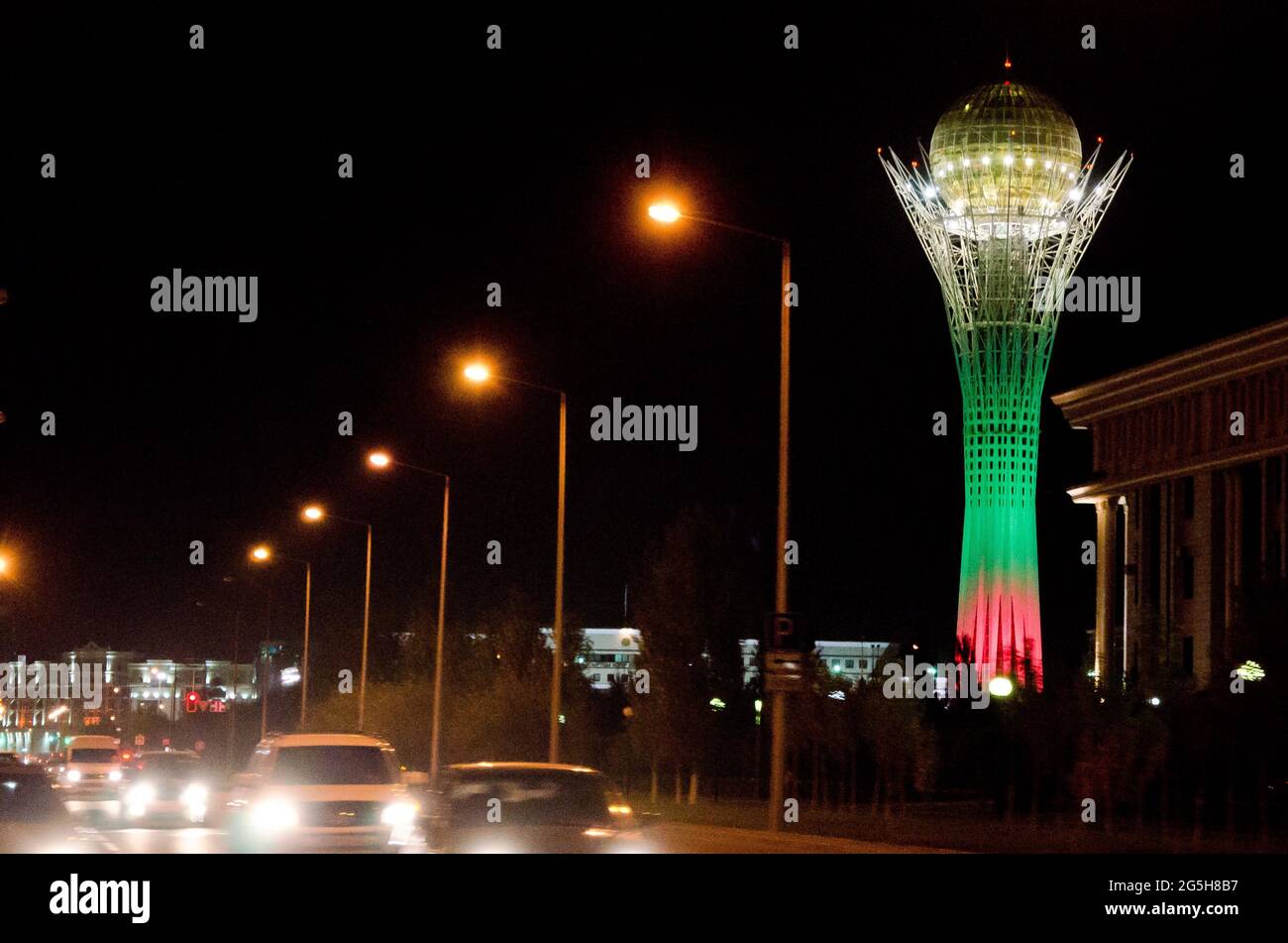 Nur-Sultan.Kazakhstan: 03.09.2013 - View of the structure of Baiterek ...