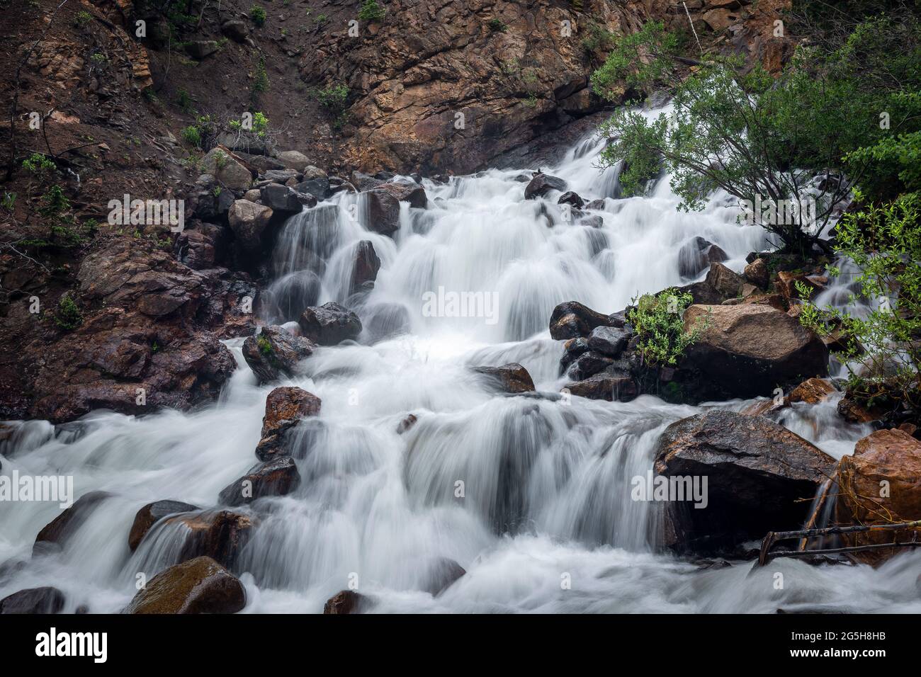Beautiful waterfall down rocks hi-res stock photography and images - Alamy