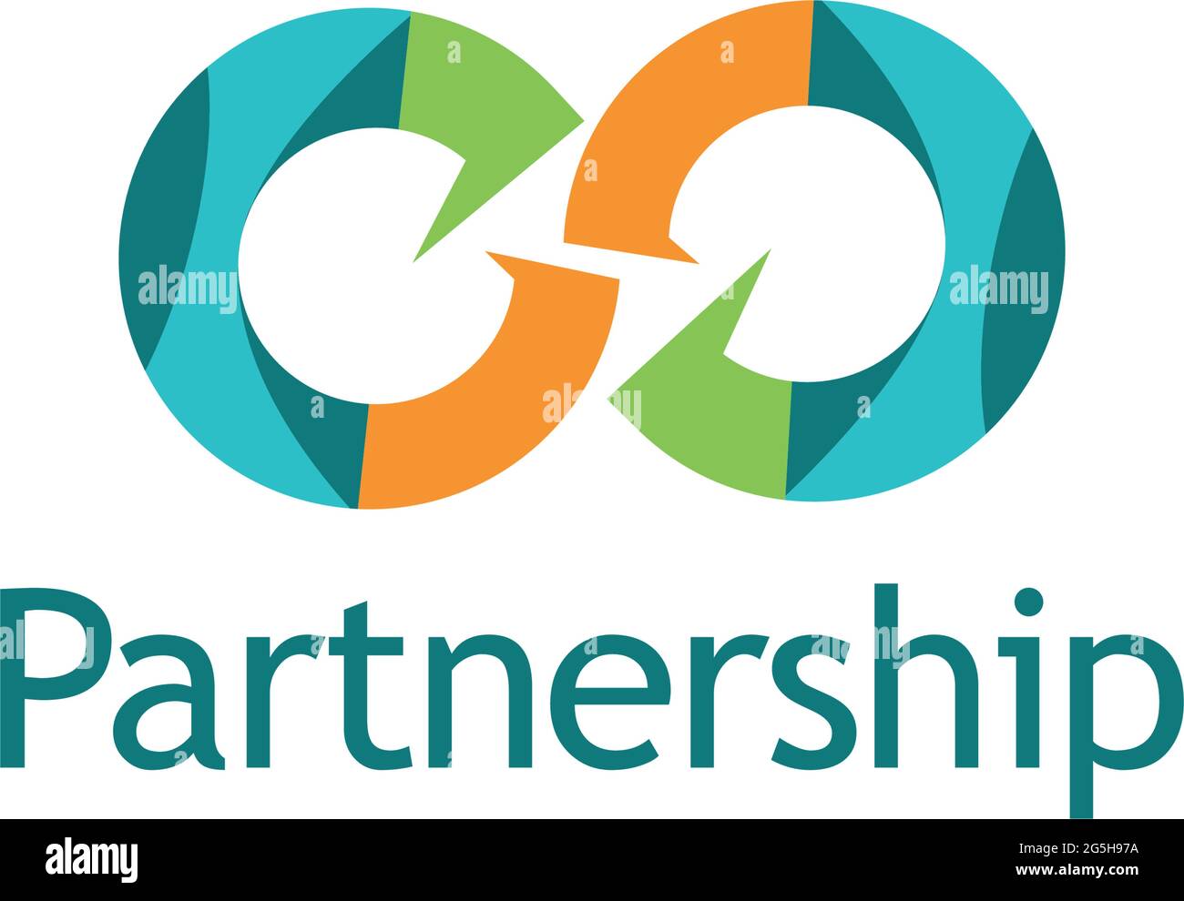 Partnership icon vector with colorful circle Stock Vector Image & Art ...